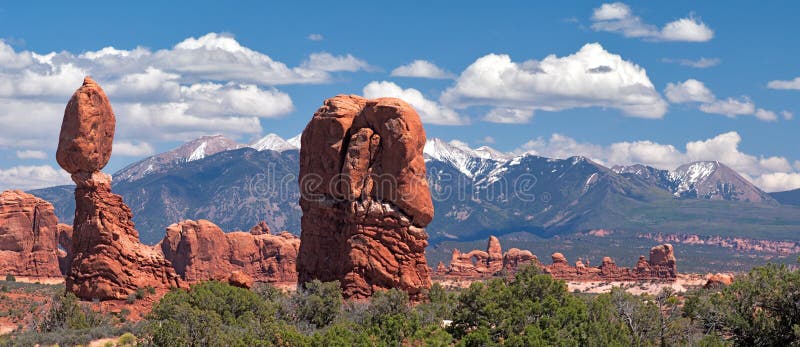 Balanced Rock stock photo. Image of winter, arches, geology - 26122296