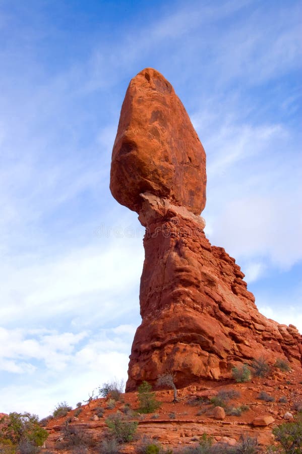 Balance Rock - Arches Nat L Park Stock Image - Image of glow, moab: 406675