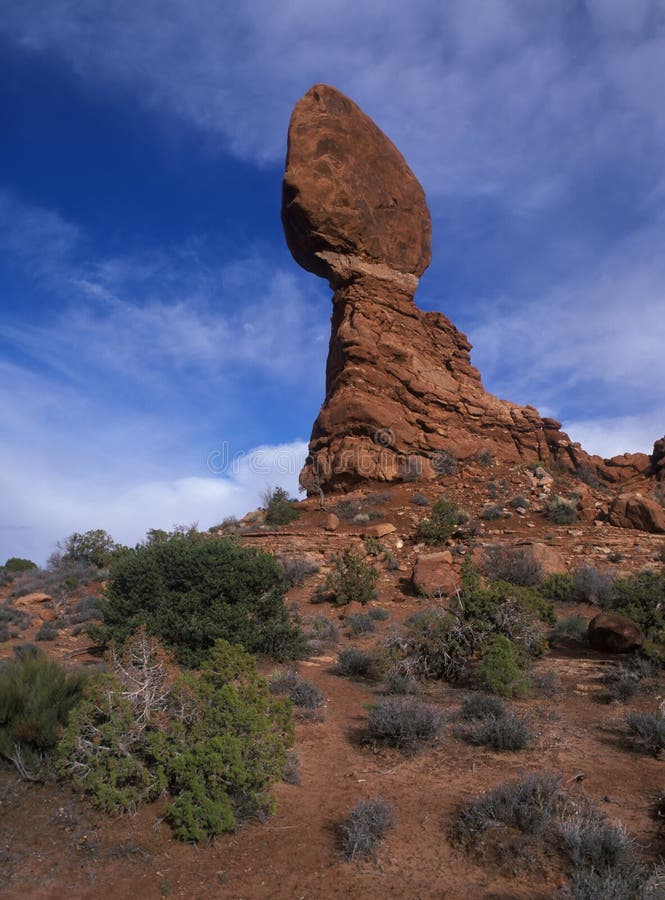 Big Balanced Rock stock photo. Image of rock, formation - 1597490