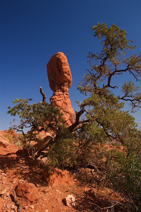 Balanced Rock Arches NP stock photo. Image of juniper - 14956652