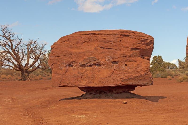 Balanced Rock in the Desert Stock Photo - Image of balanced, scenic ...