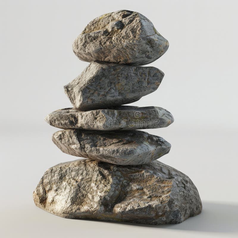 Balanced Rock Formation in Natural Environment Stock Illustration ...