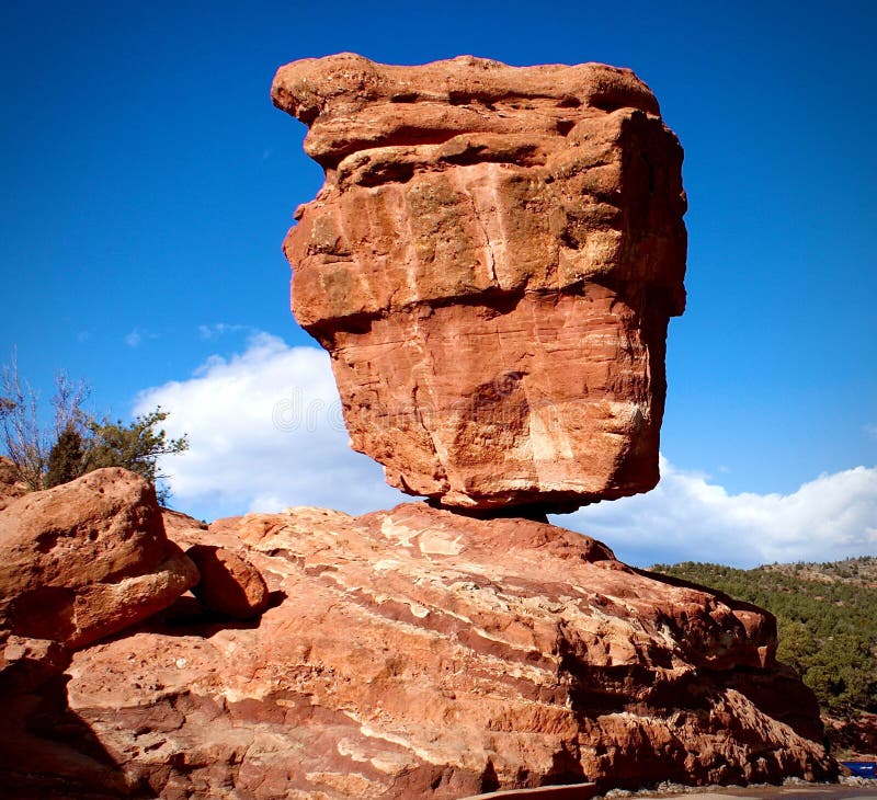 Balanced Rock in the Garden of the Gods Park in Colorado Springs ... Balanced Rock in the Garden of the Gods Park in Colorado Springs ...