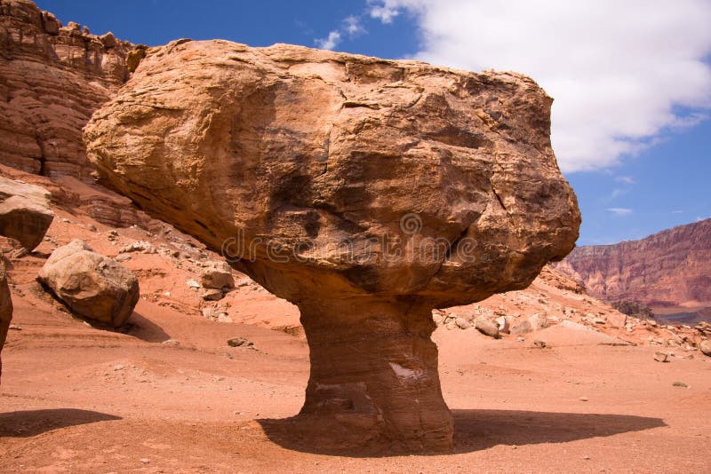 Bizarre Balanced Rock, Marble Canyon, Arizona Stock Photo - Image of ...