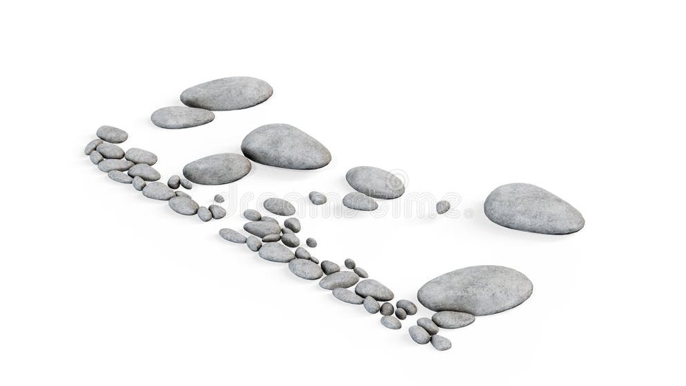 Balanced Row from Zen Pebbles Stock Image - Image of pebble, render ...
