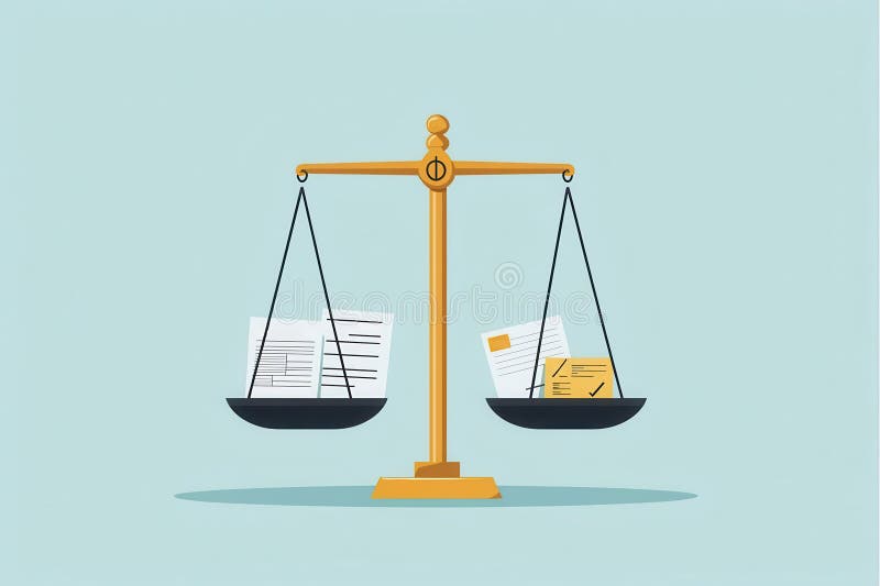 Fairness Justice Scales Black and White Stock Illustration ...