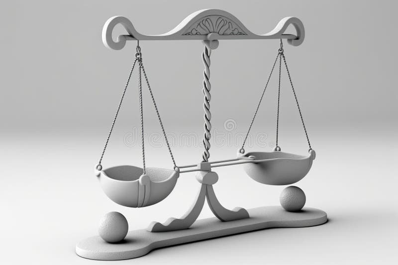 Balanced Scale with Empty Plates. Power Balance or Harmony Stock ...