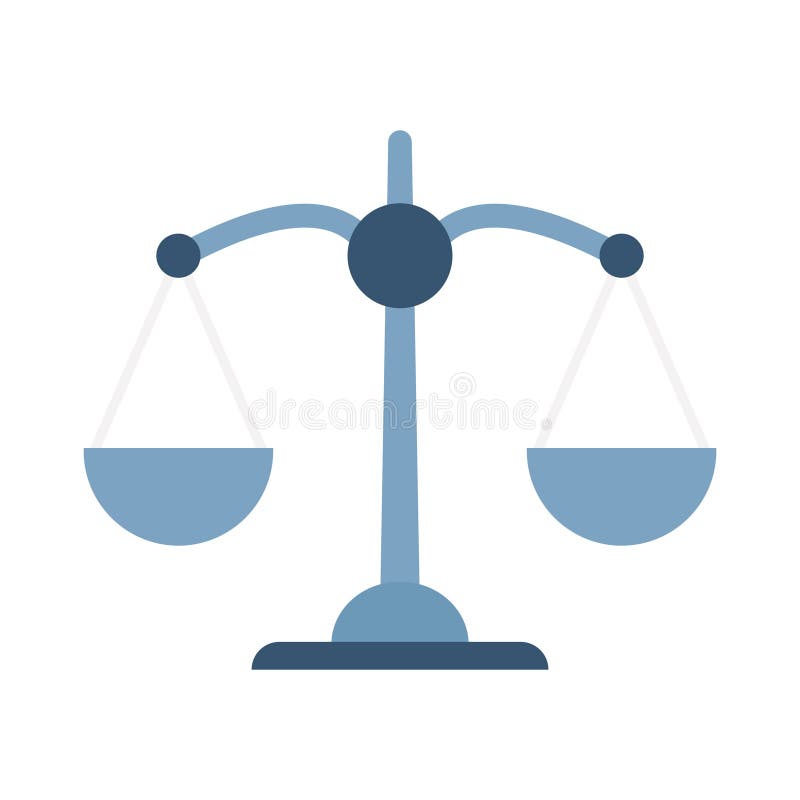 Balanced Scale Flat Vector Icon Which Can Easily Modify or Edit Stock ...