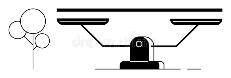 Balanced Scale and Tree Depicting Equality, Justice, and Environmental ...