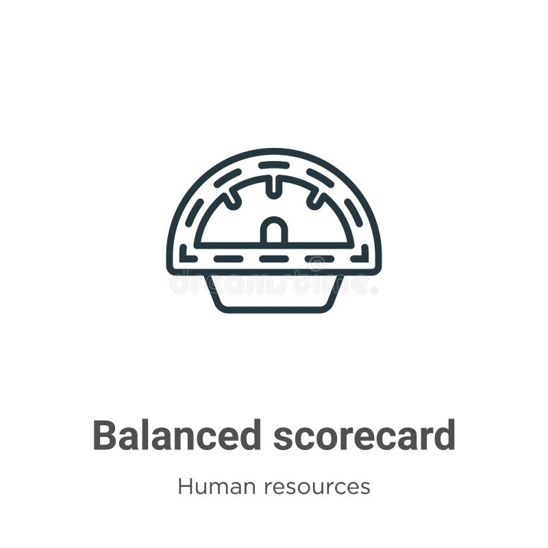 Balanced Scorecard Outline Vector Icon. Thin Line Black Balanced ...