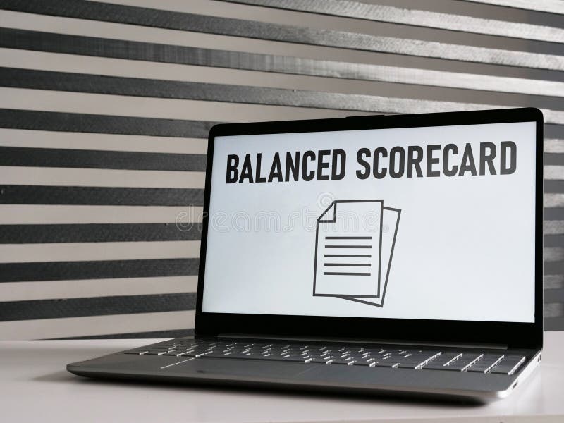 Balanced Scorecard is Shown Using the Text Stock Photo - Image of ...