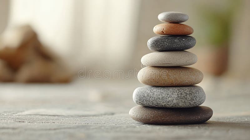 Balanced Stack of Smooth Pebbles Representing Tranquility and Inner ...