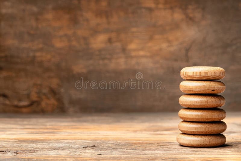Balanced Stack of Smooth Wooden Rocks Carefully Arranged in a Natural ...