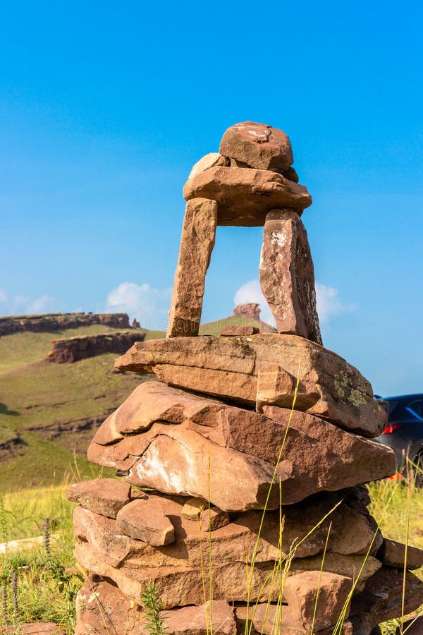 Balanced Stack of Stone in Nature Stock Photo - Image of hiking ...