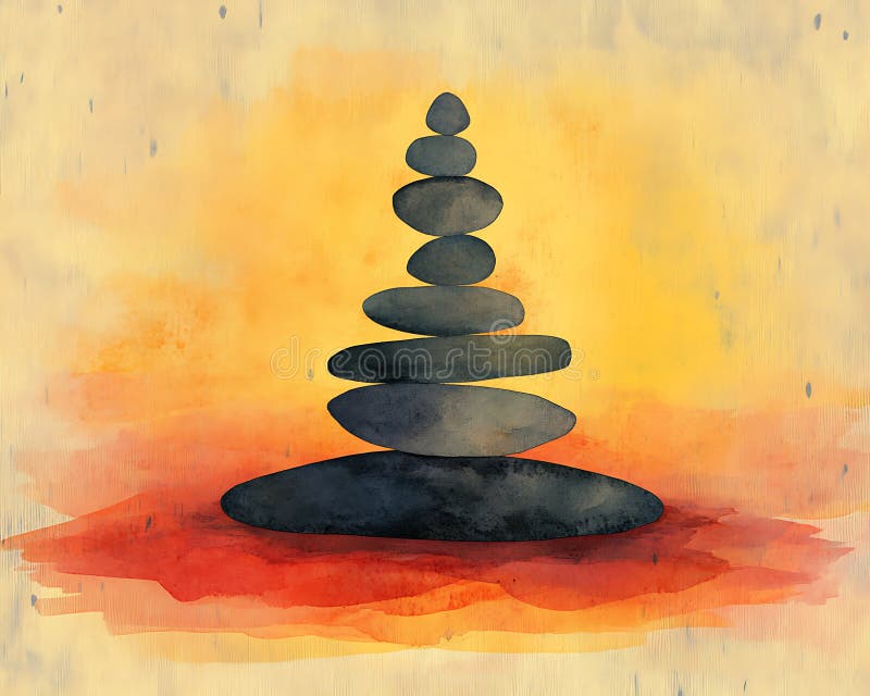 Balanced Stacked Rocks Against Sunset Sunrise Sky Stock Photos - Free ...