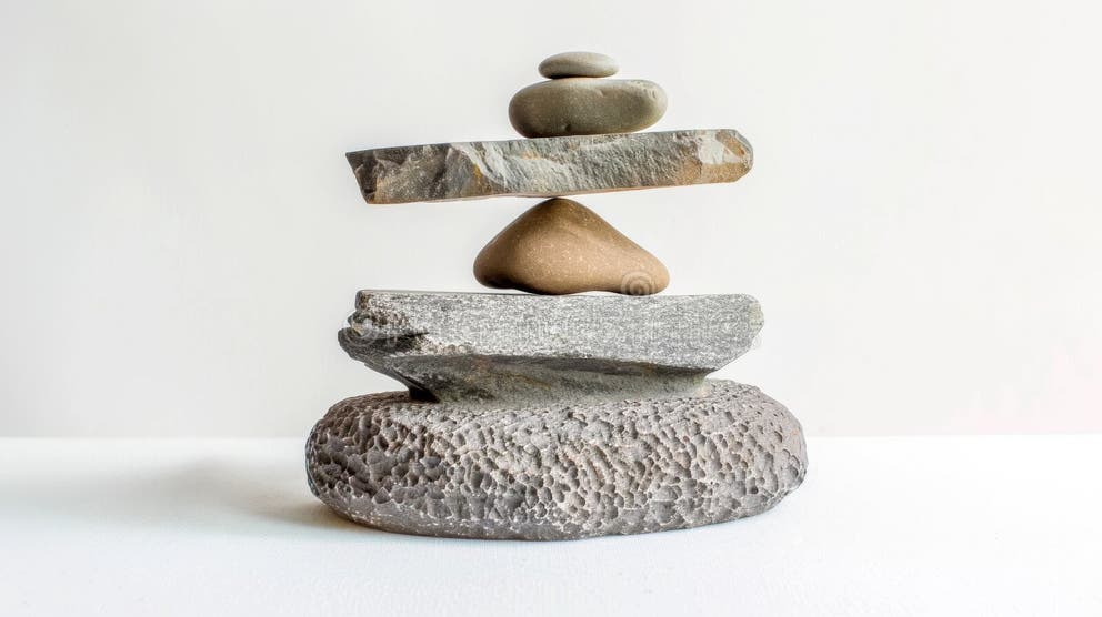 Balanced Stone Pile on White Background Stock Photo - Image of simplicity, smooth: 310672996