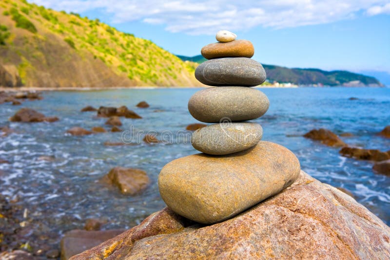 Balanced stones stock photo. Image of stone, sand, equilibrium - 14867854