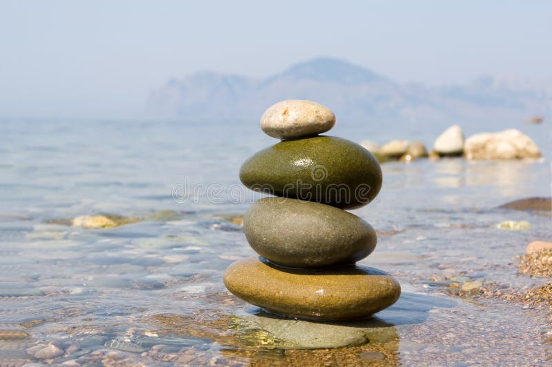 Balanced stones stock photo. Image of beach, coast, relaxation - 7549294