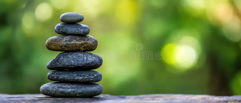 Balanced Stones Evoke Natures Calm Stock Image - Image of meditation ...