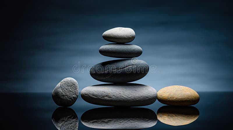 Balanced Stones: a Gravity-Defying Sculpture of Harmony. Generative AI ...