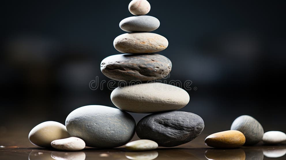 Balanced Stones: a Gravity-Defying Sculpture of Harmony. Generative AI ...