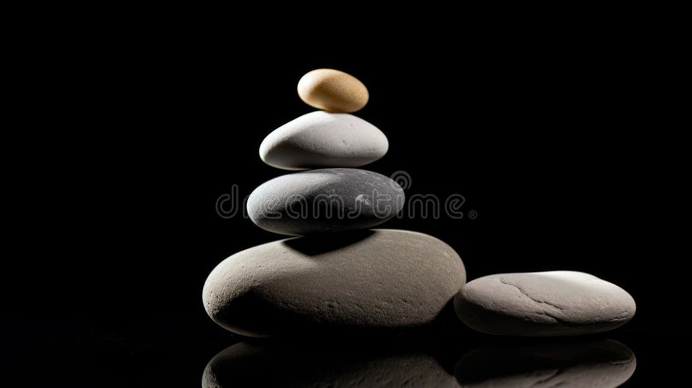 Balanced Stones: a Gravity-Defying Sculpture of Harmony. Generative AI ...