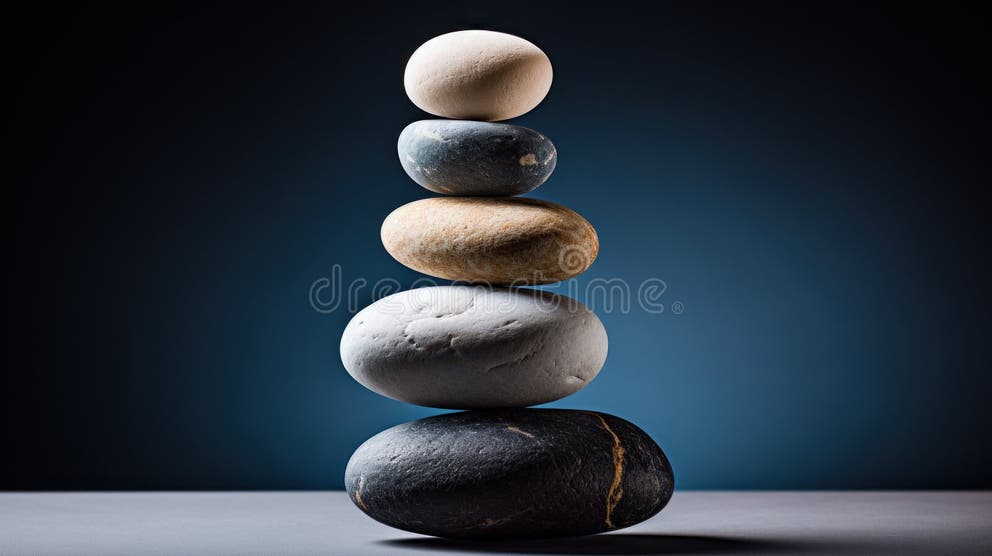 Balanced Stones: a Gravity-Defying Sculpture of Harmony. Generative AI ...