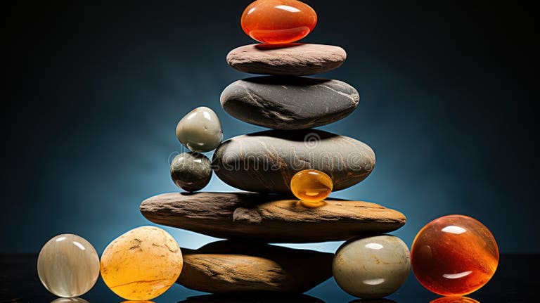 Balanced Stones: a Gravity-Defying Sculpture of Harmony. Generative AI ...