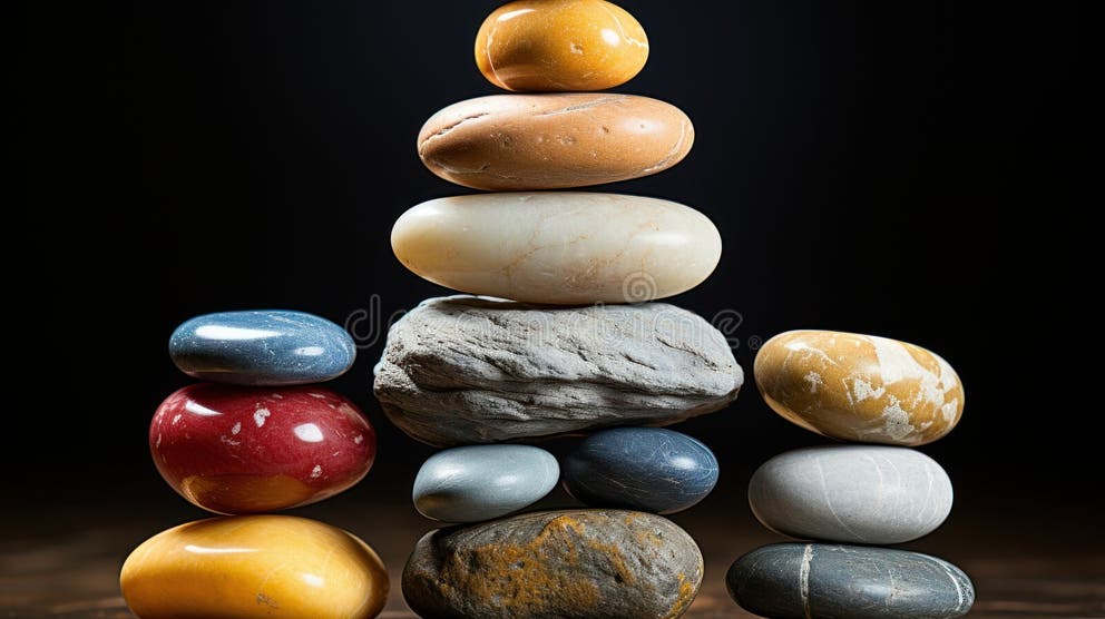Balanced Stones: a Gravity-Defying Sculpture of Harmony. Generative AI ...