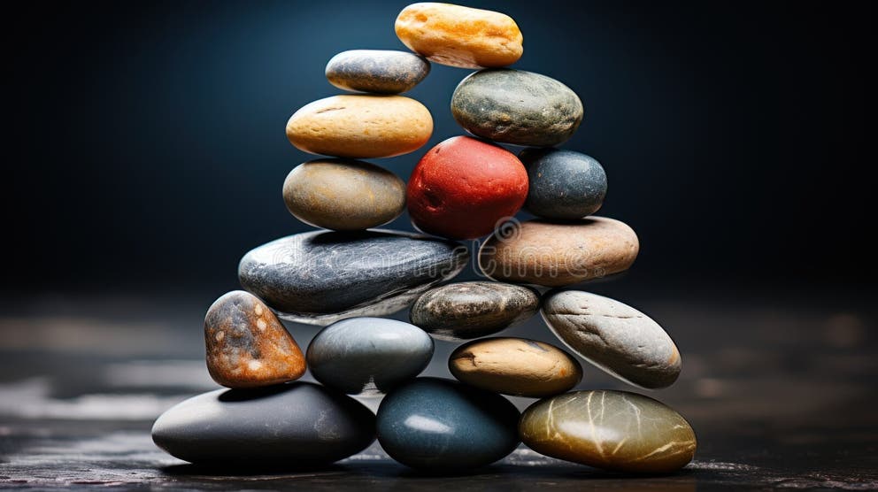 Balanced Stones: a Gravity-Defying Sculpture of Harmony. Generative AI ...
