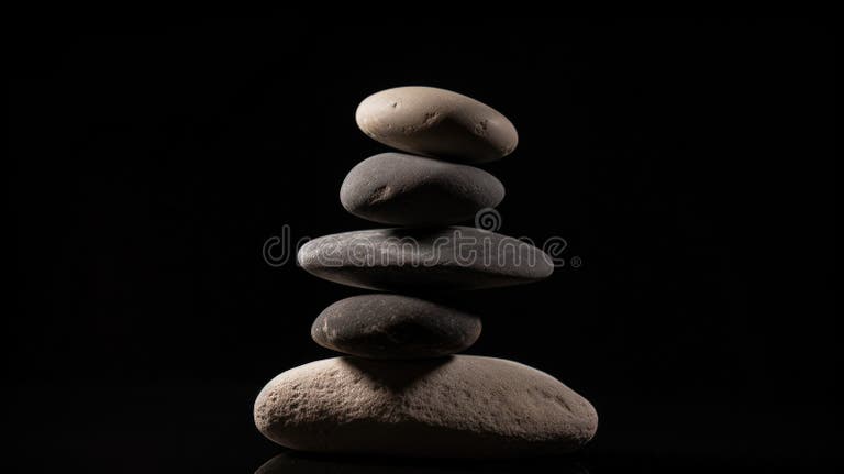 Balanced Stones: a Gravity-Defying Sculpture of Harmony. Generative AI ...