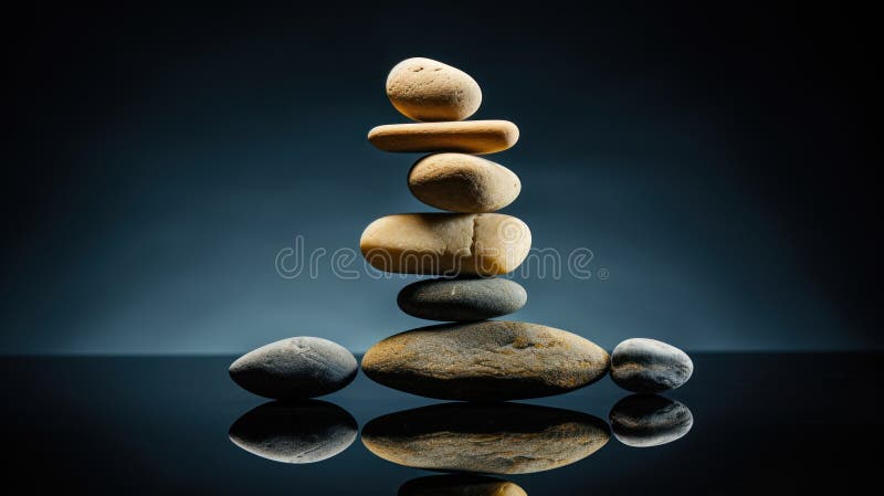 Balanced Stones: a Gravity-Defying Sculpture of Harmony. Generative AI ...