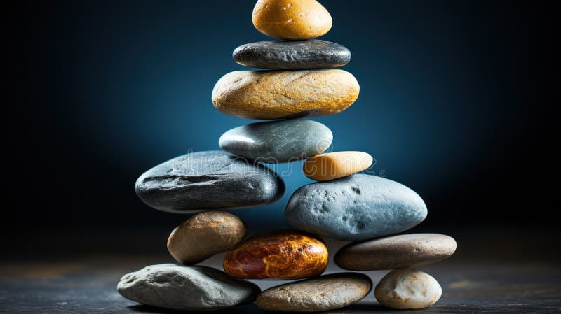 Balanced Stones: a Gravity-Defying Sculpture of Harmony. Generative AI ...