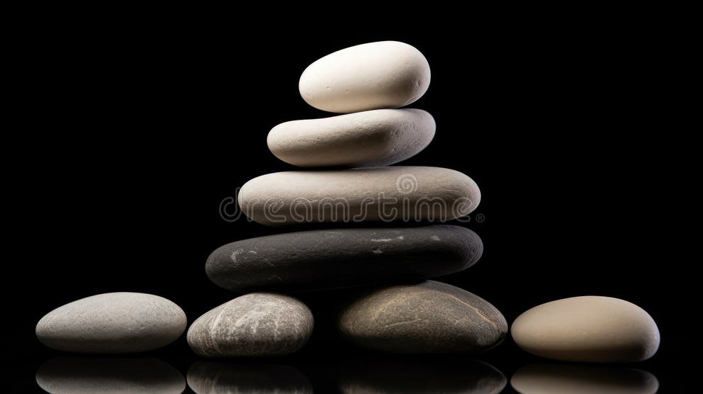 Balanced Stones: a Gravity-Defying Sculpture of Harmony. Generative AI ...
