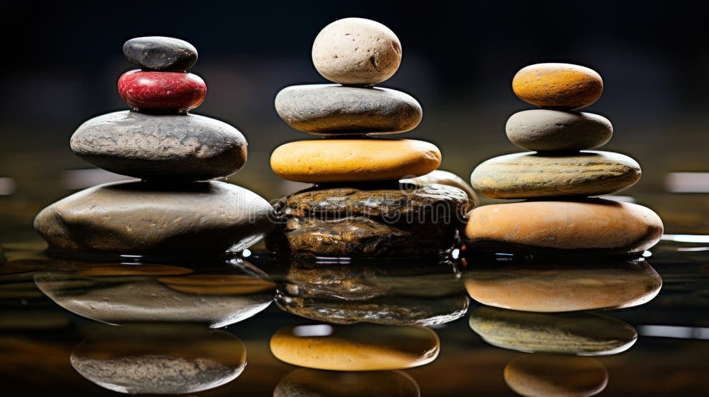 Balanced Stones: a Gravity-Defying Sculpture of Harmony. Generative AI ...