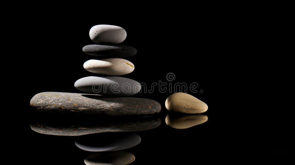 Balanced Stones: a Gravity-Defying Sculpture of Harmony. Generative AI ...