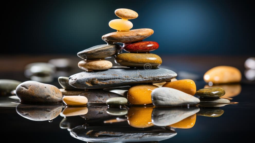 Balanced Stones: a Gravity-Defying Sculpture of Harmony. Generative AI ...