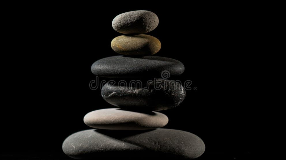Balanced Stones: a Gravity-Defying Sculpture of Harmony. Generative AI ...