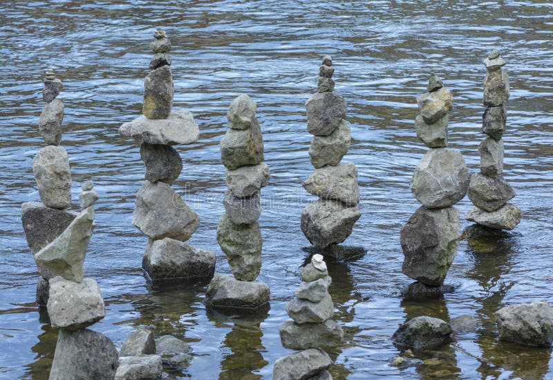 Balanced stones stock image. Image of river, relax, gray - 54566783