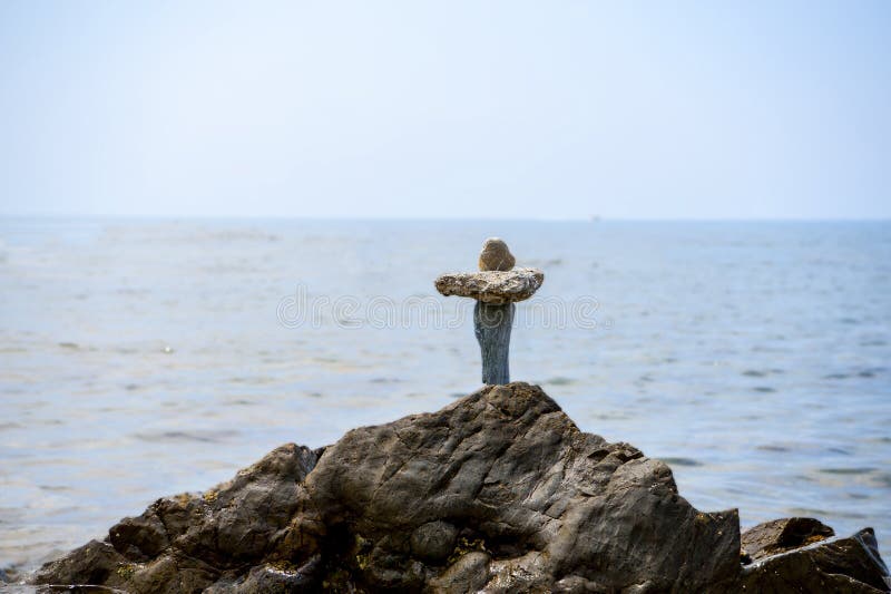 Stone Balance stock photo. Image of scene, relax, philosophy - 255844486