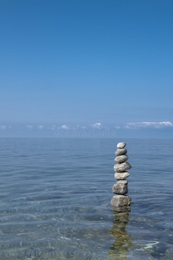 Stone Balance stock photo. Image of mind, relax, sunlight - 255844576