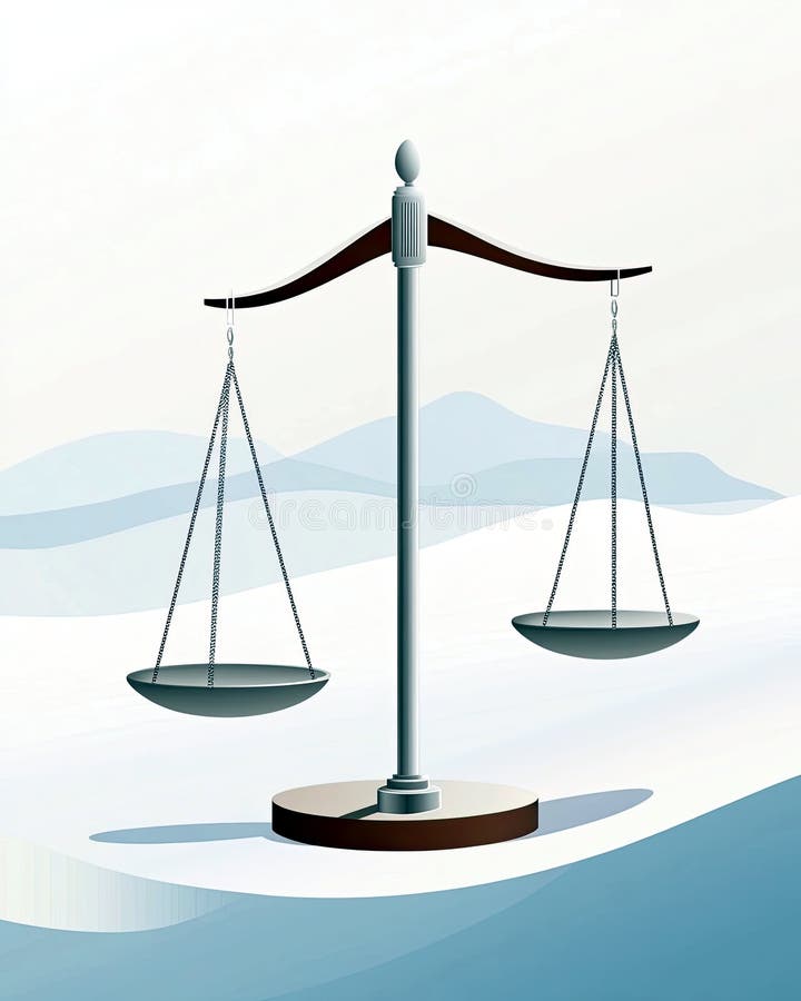 Balanced Vs. Unbalanced Scale on Minimalist Gradient Background ...