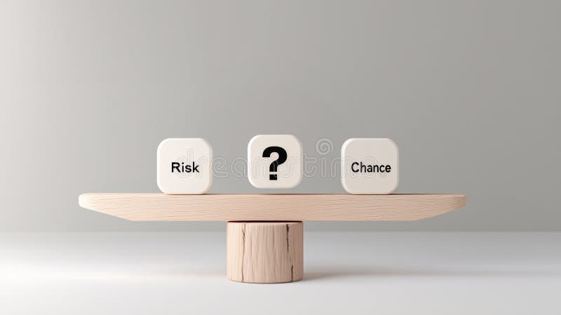Risk Vs Chance Balanced Decision Making Concept Image AI Generated ...
