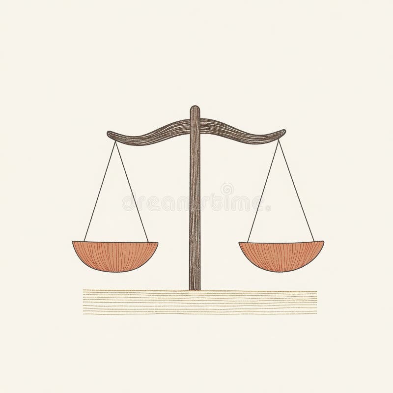 Balanced Wooden Scale: Symbol of Justice, Equality, and Harmony Stock ...