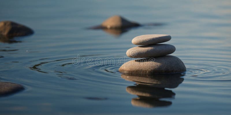Balanced Zen Pebbles Creating a Sense of Peace and Tranquility on a ...