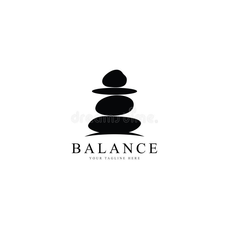 Balanced Zen Stone Logo. Logo for Meditation or Wellness Stock Vector ...