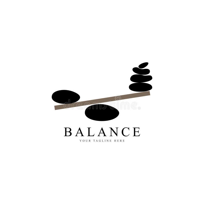 Balanced Zen Stone Logo. Logo for Meditation or Wellness Stock Vector ...