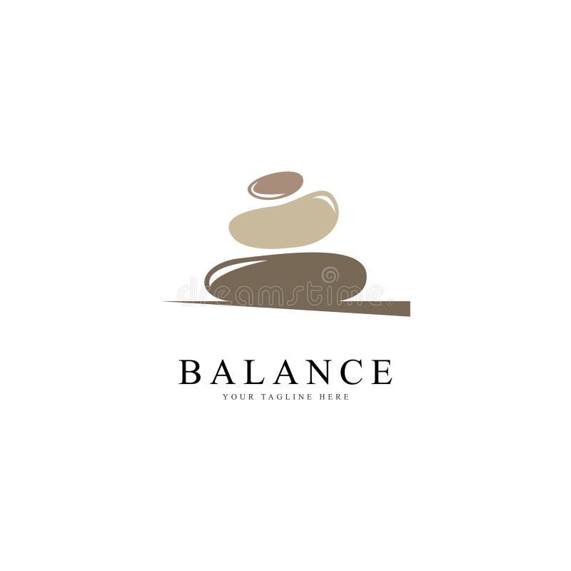 Balanced Zen Stone Logo. Logo for Meditation or Wellness Stock Vector ...
