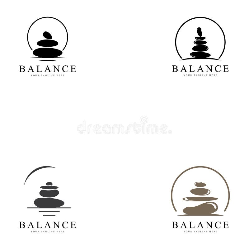 Balanced Zen Stone Logo. Logo for Meditation or Wellness Stock Vector ...