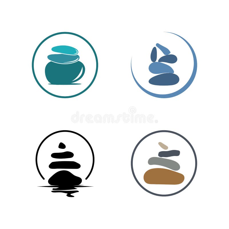 Balanced Zen Stone Logo Template Stock Vector - Illustration of yoga ...